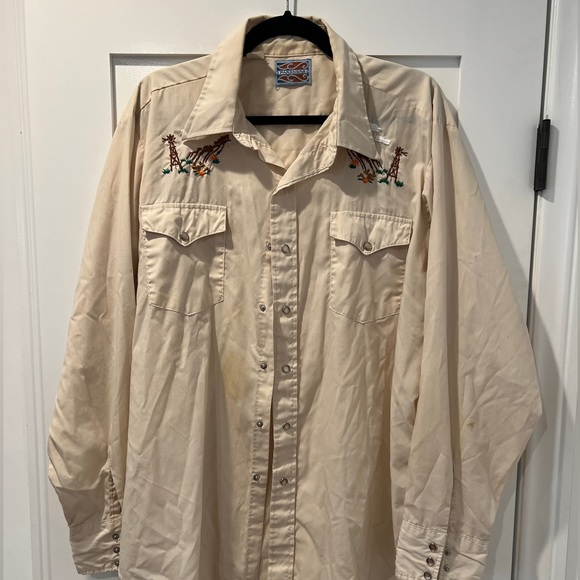 Pardners | Shirts | Xl Vintage Tan Western Shirt | Poshmark